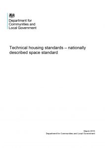 Technical housing standards – nationally described space standard – GHA ...